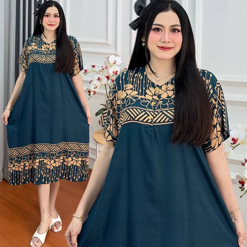 Jual DASTER JUMBO RAYON TREN | BAJU WANITA KANCING DEPAN | Shopee Indonesia