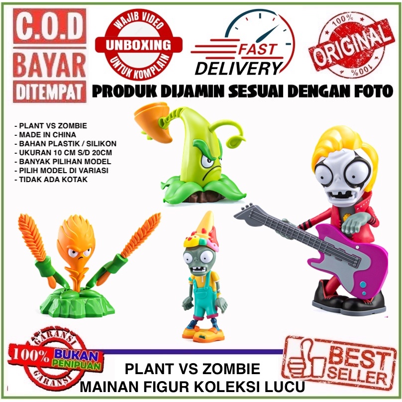 Jual C.O.D Plant vs Zombie Mainan Figur Koleksi Lucu PVZ Berbagai ...