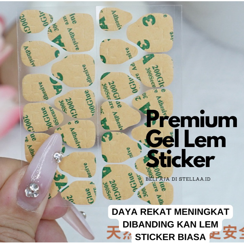 Jual Premium Lem Gel Sticker 3A/3M lem press on nail | Shopee Indonesia