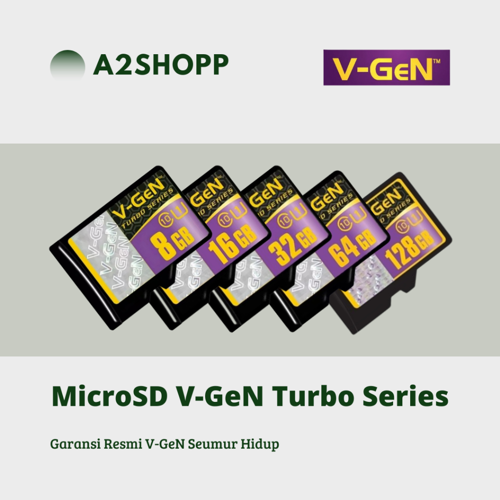 Jual Micro SD V-GEN 8GB 16GB 32GB 64GB 128GB Turbo Series Class 10 ...