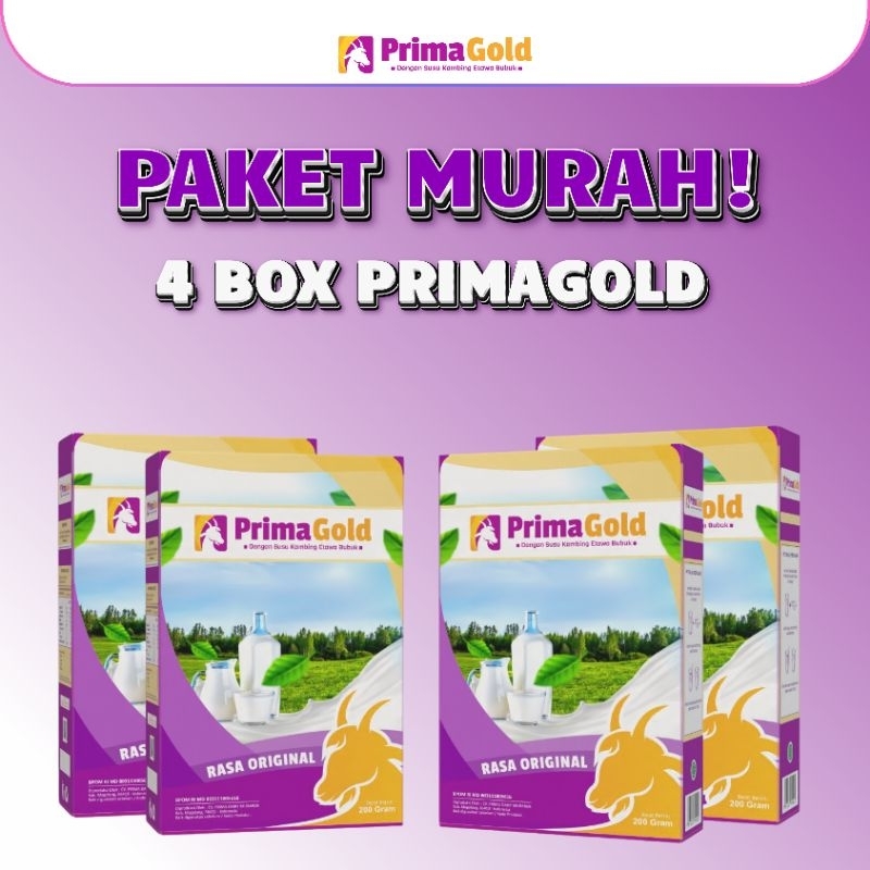 Jual SUSU ETAWA PRIMA GOLD ORIGINAL PAKET 4 BOX | Shopee Indonesia