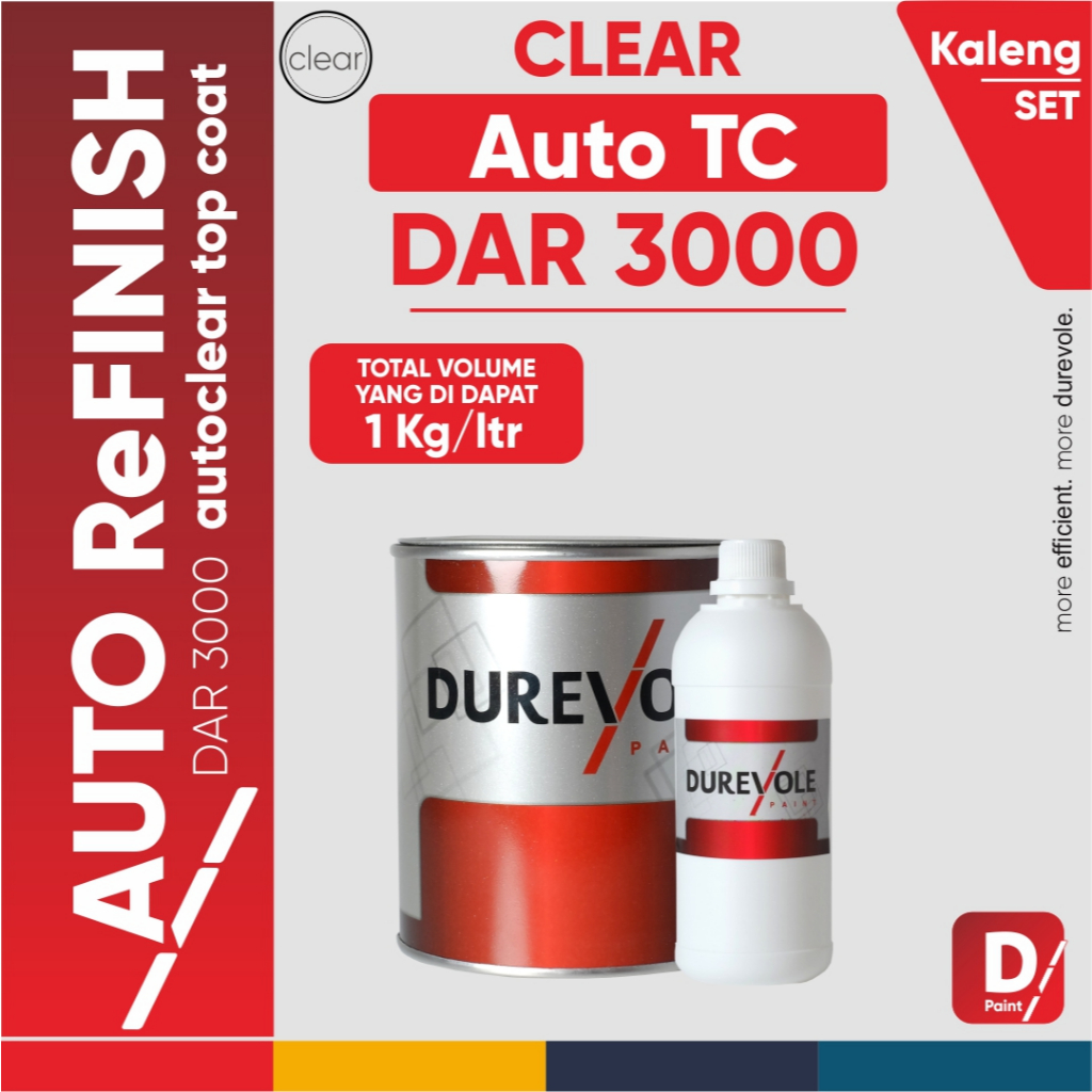 Jual DAR 3000 - DUREVOLE AUTO REFINISH CLEAR | Shopee Indonesia