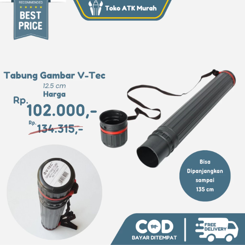 Jual Tabung Gambar / Drafting Tube V-Tec 12.5 cm | Shopee Indonesia