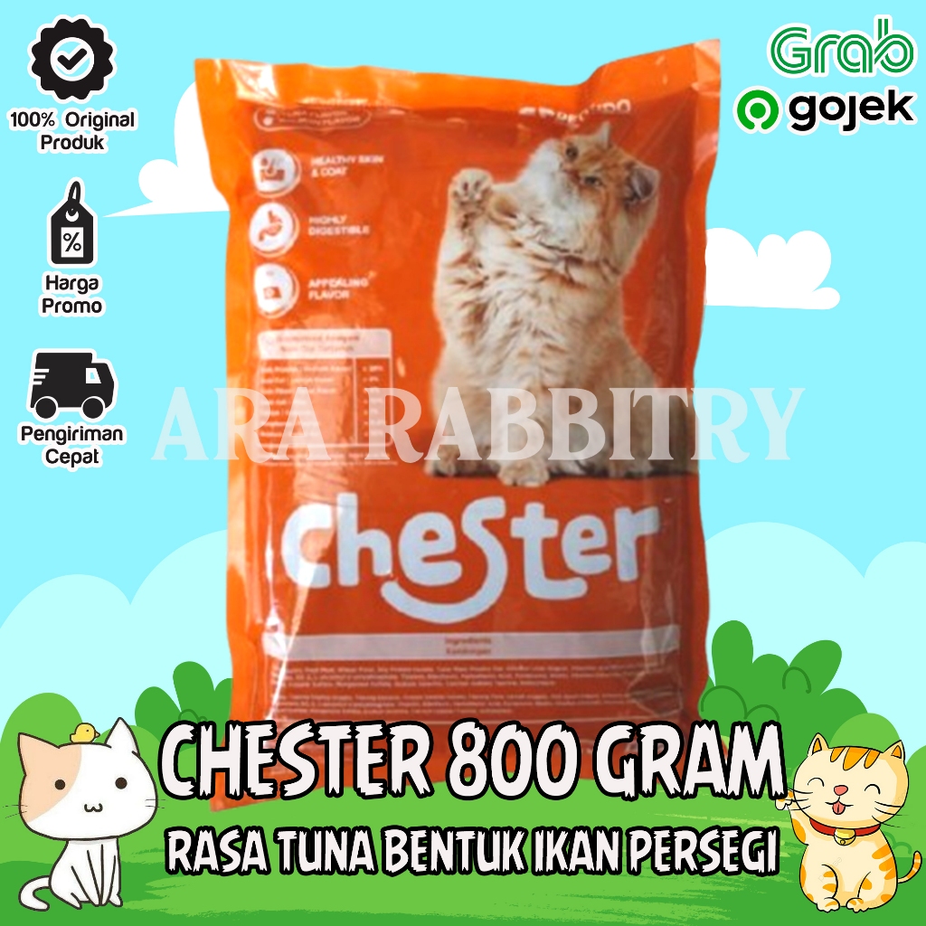 Jual CHESTER MAKANAN KUCING CHESETER 800 GRAM CAT FOOD CHESTER 800GR ...