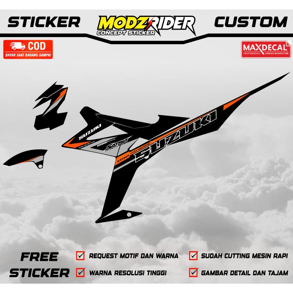 Jual Sticker striping Suzuki Satriafu injeksi Fufi (bisa request ...