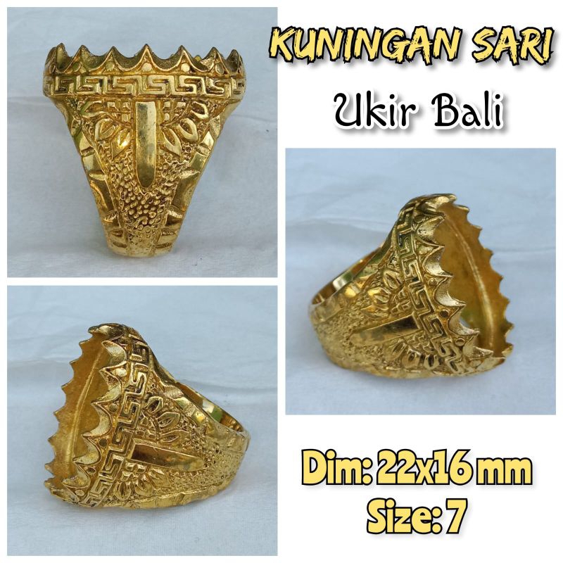 Jual emban cincin batu akik dan permata Kuningan sari.37 | Shopee Indonesia