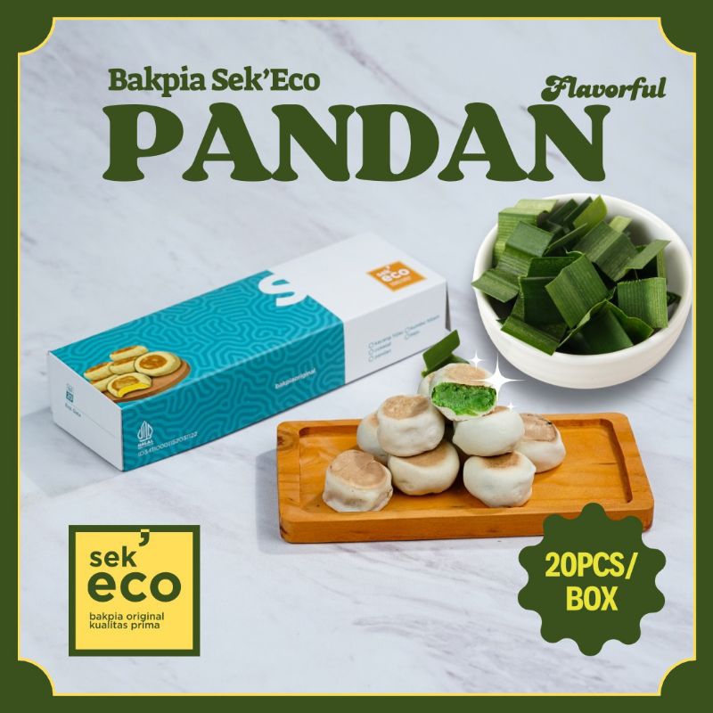 Jual BAKPIA PREMIUM RASA PANDAN | ISI 20 | OLEH - OLEH KHAS JOGJA ...