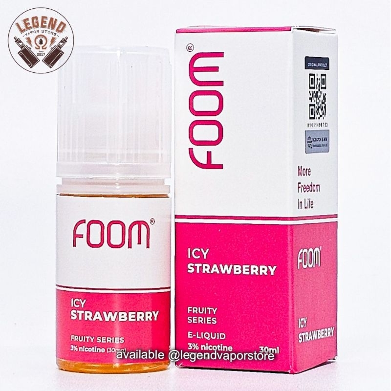 Jual SALT NIC - LIQUID FOOM Icy Strawberry 30ML 30MG AUTHENTIC | Shopee ...