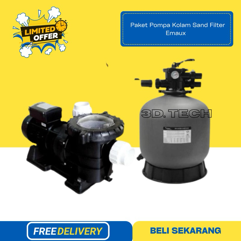 Jual Paket Pompa kolam Renang Venezia Stp 75 3/4Hp Sand Filter Emaux 16 ...