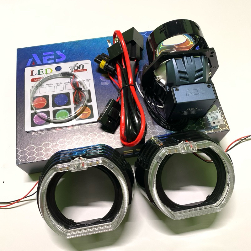 Jual PAKETAN LENGKAP BILED AES BI-Laser FREE DEVIL RGB TURBO SE ULTRA 3 ...