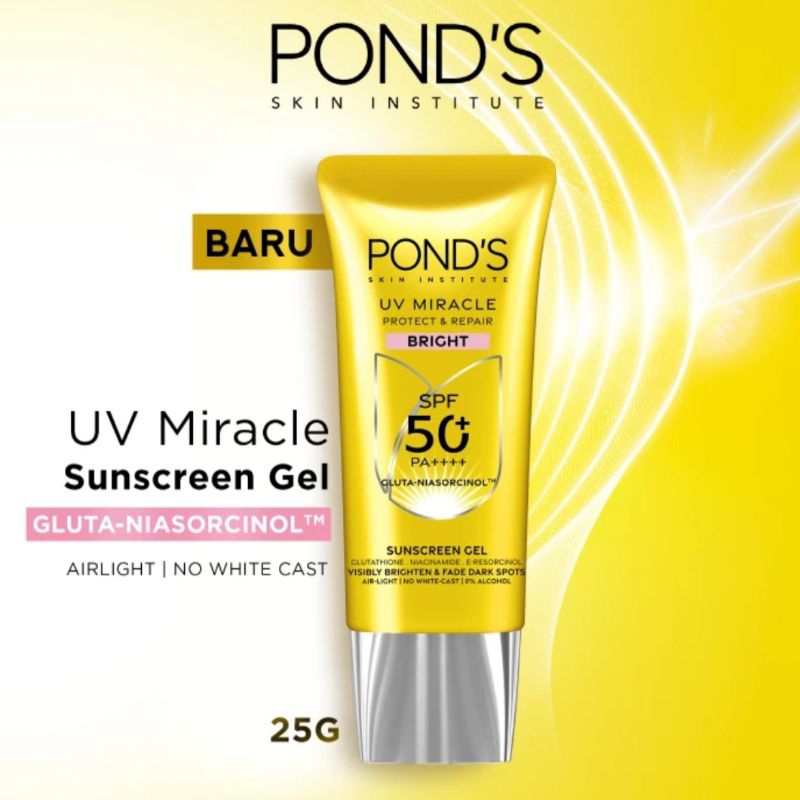 Jual Ponds UV Miracle Protect & Repair Bright SPF 50+ PA++++ Gluta ...