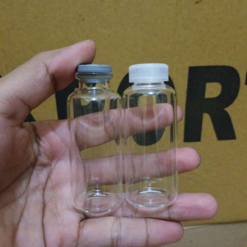 Jual Botol kaca vial 30ml atau botol pinisilin 30ml | Shopee Indonesia