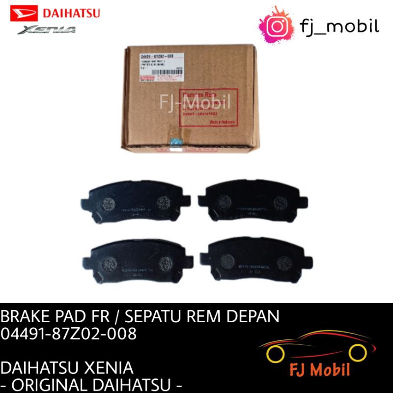 Jual BRAKE PAD SEPATU REM DEPAN KAMPAS REM DEPAN DAIHATSU XENIA /TOYOTA ...