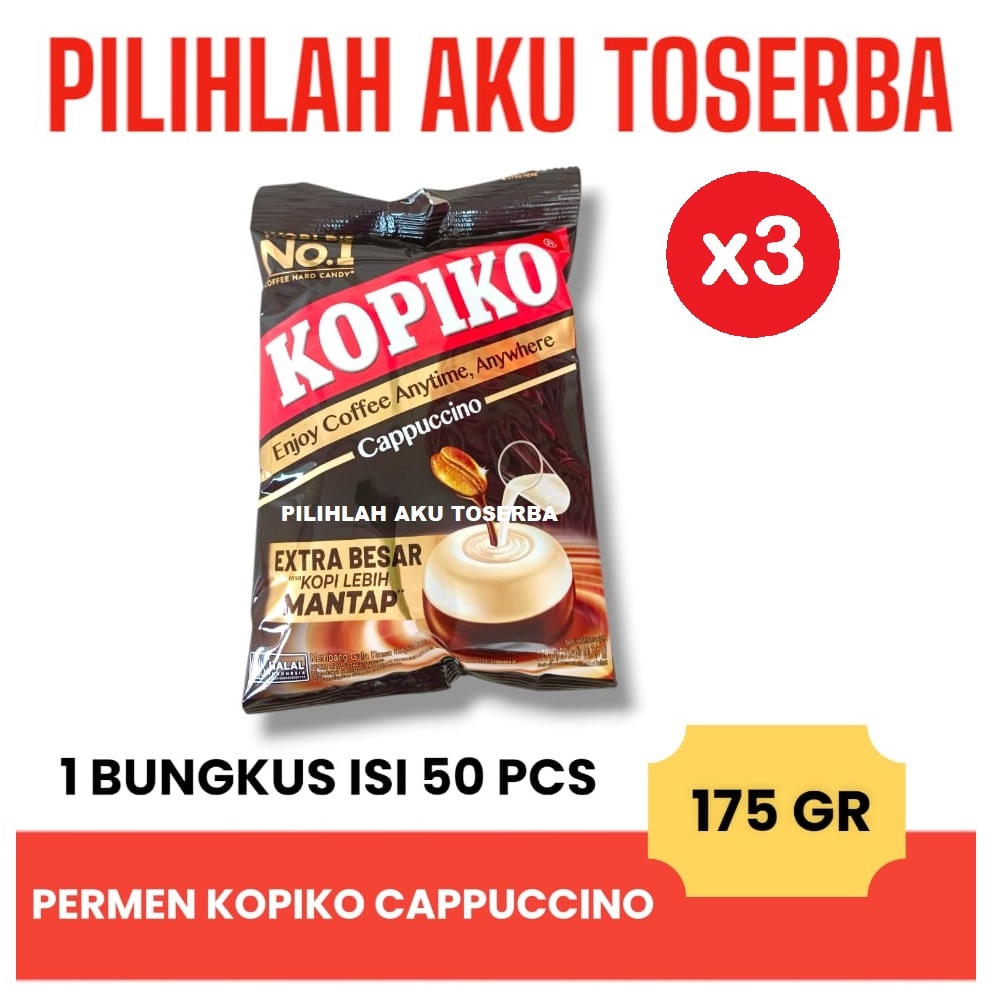 Jual Permen Kopi KOPIKO CAPPUCCINO CANDY - 175 Gr isi 50 Pcs - ( HARGA ...