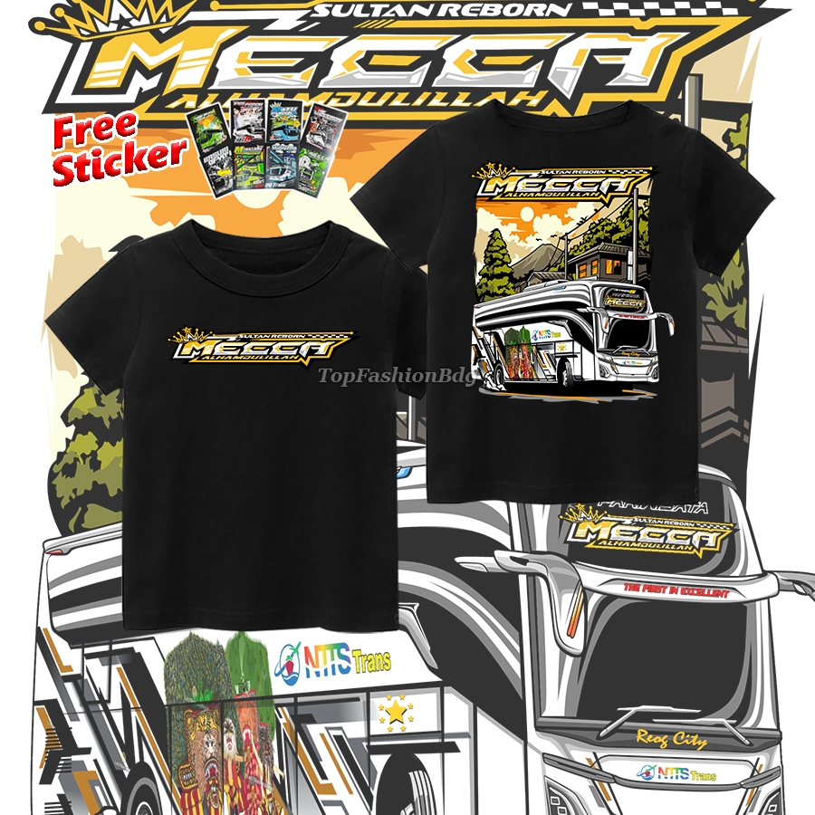 Jual Baju Anak Bus MECCA JETBUS 5 Vektor Bus Mania Depan Belakang Kaos Anak Laki-Laki 1-17 Tahun ...