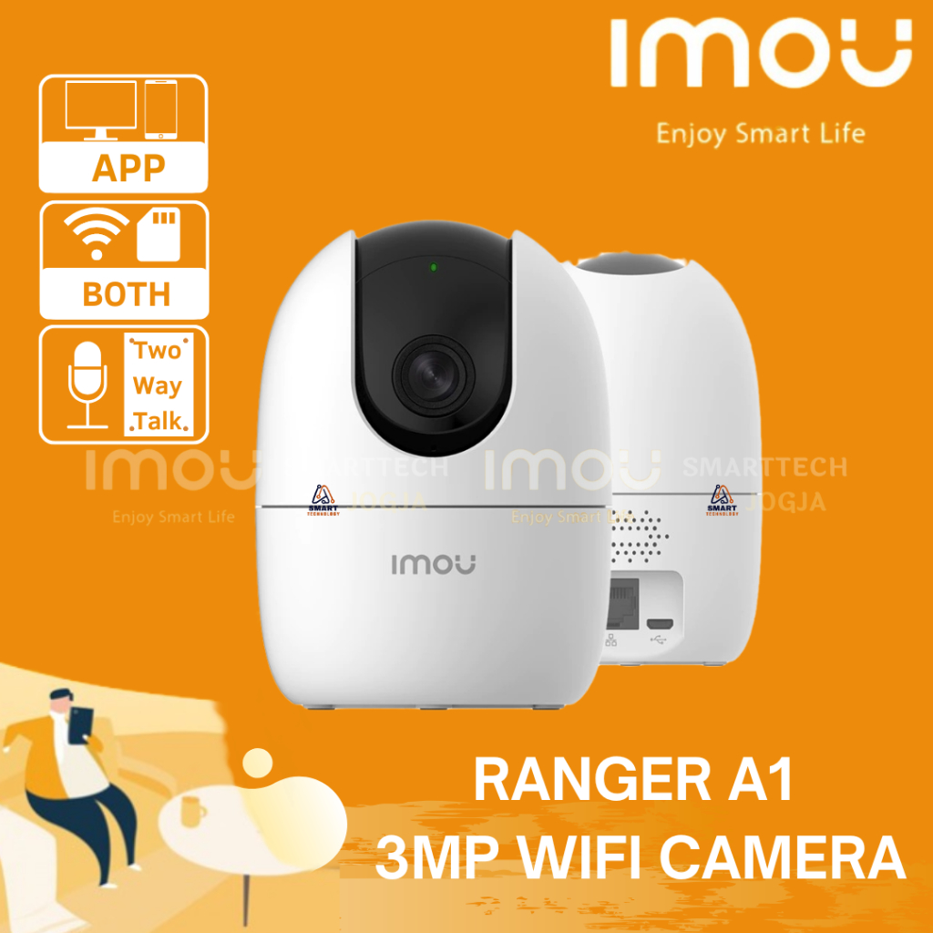 Jual IMOU Ranger A1 3MP 2K Wifi Wireless IP Camera Rotate Two way Talk | Shopee Indonesia