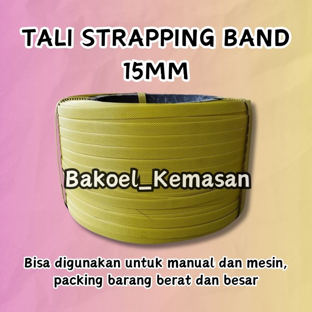 Jual Tali Straping Band 15 mm Kuning / Tali Strapping Packing Kayu ...