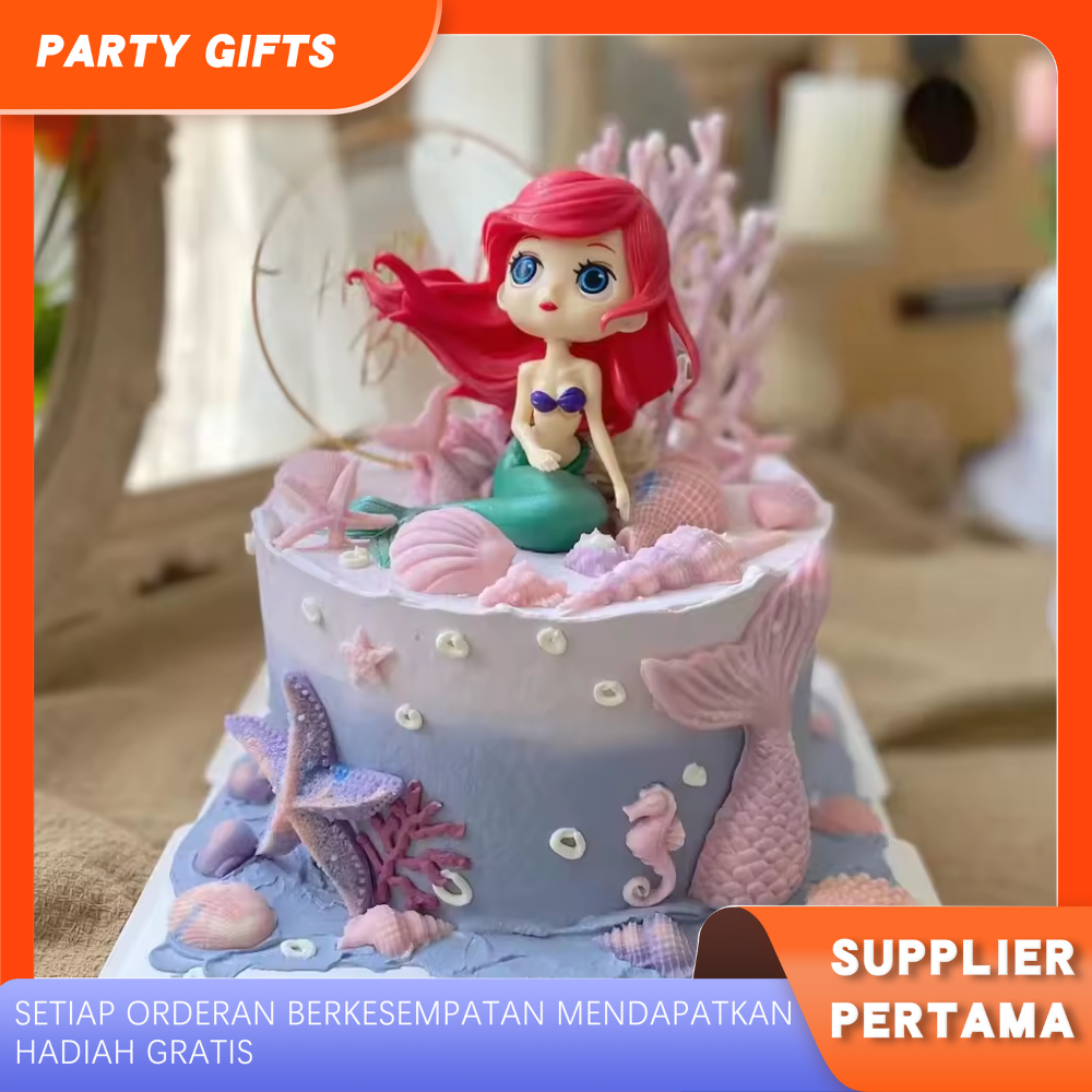 Jual Cake PARTYGIFTS Topper Ariel Mermaid Putri Duyung/Hiasan Kue Miniatur Princess Ariel/Lucu ...