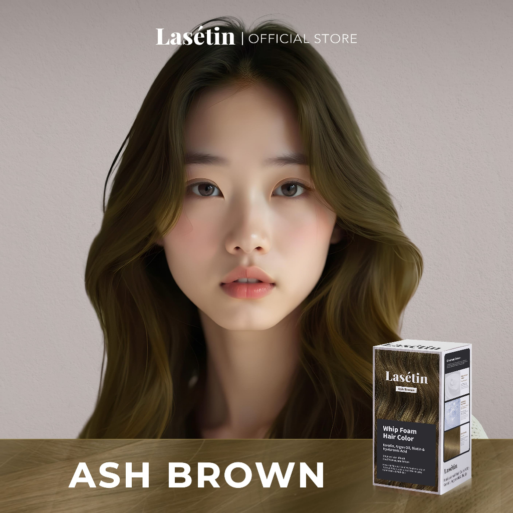 Jual Lasetin Whip Foam Hair Color (Ash Brown) - Pewarna rambut permanen ...