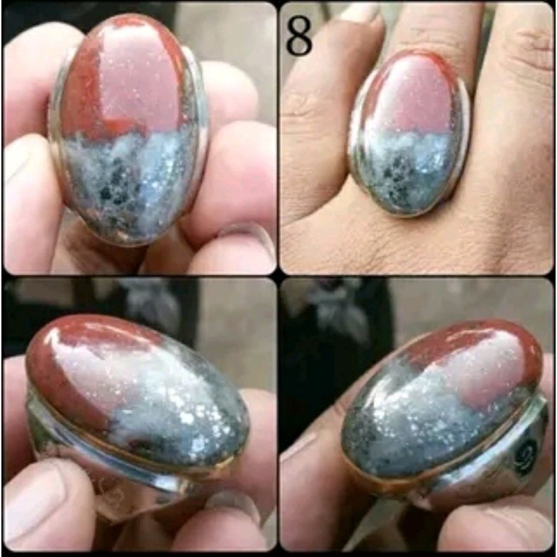 Jual Natural Badar Perak Merah Abu - Bicolor Pyrite Buton - NTD ...