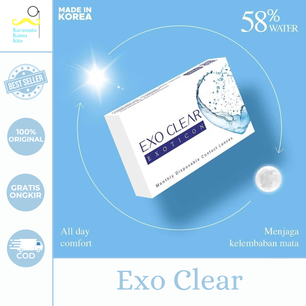 Jual SOFTLENS BENING EXO CLEAR by EXOTICON 14.2mm | Shopee Indonesia