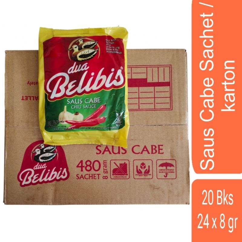 Jual Saos Sambal Dua Belibis sachet 8gr karton | Shopee Indonesia