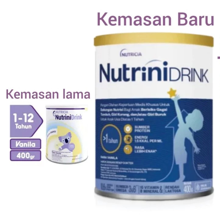 Jual SUSU NUTRINIDRINK POWDER VANILA 400 GR USIA 1-12 TAHUN | Shopee ...