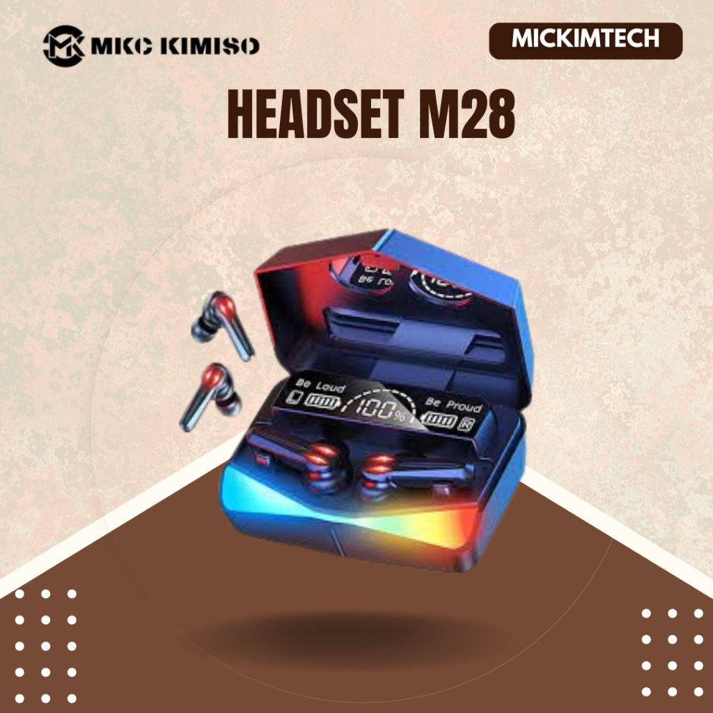 Jual Headset Bluetooth Gaming M28 - Earphone Wireless TWS Dual Mode BT ...