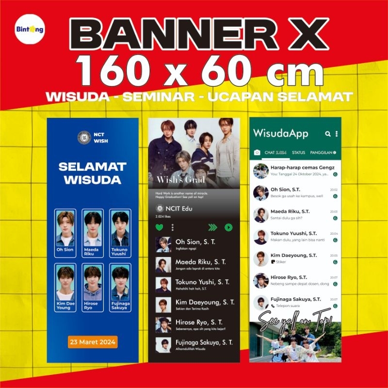 Jual BANNER X 160x60cm FL 280g BISA KIRIM DESAIN SENDIRI- DEKORASI ...