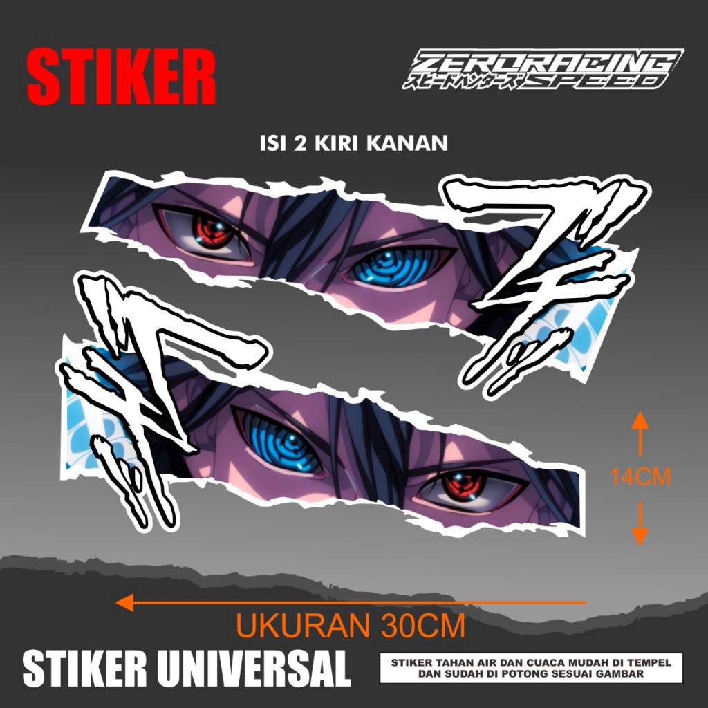 Jual Stiker Mata Anime Printcut Stiker Sepeda Listrik Stiker Universal ...