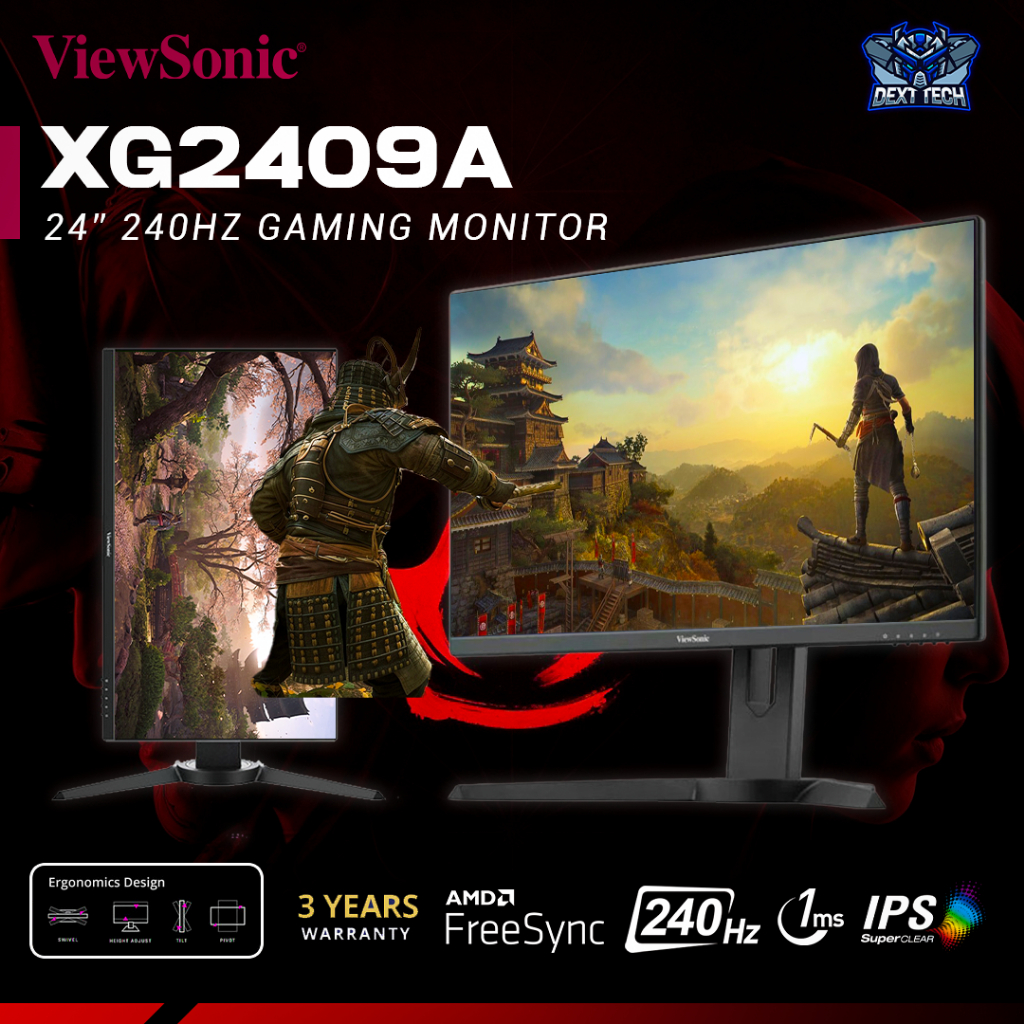 Jual Monitor ViewSonic XG2409A 24" FHD IPS 240Hz HDR10 AMD FreeSync ...