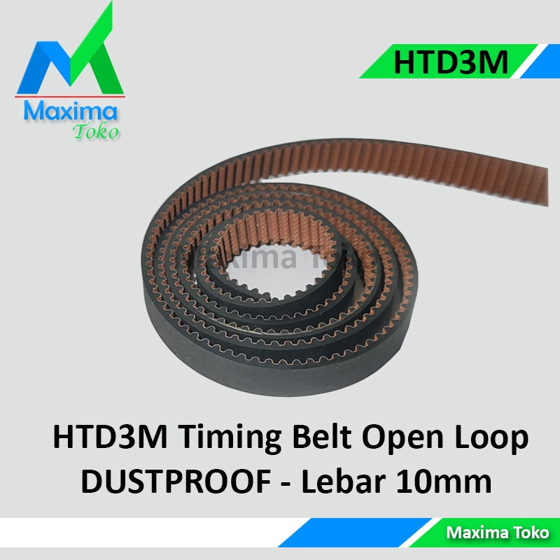 Jual HTD3M Timing Belt Open Loop DUSTPROOF Lebar 10mm Pitch 3mm Harga Per 50CM | Shopee Indonesia