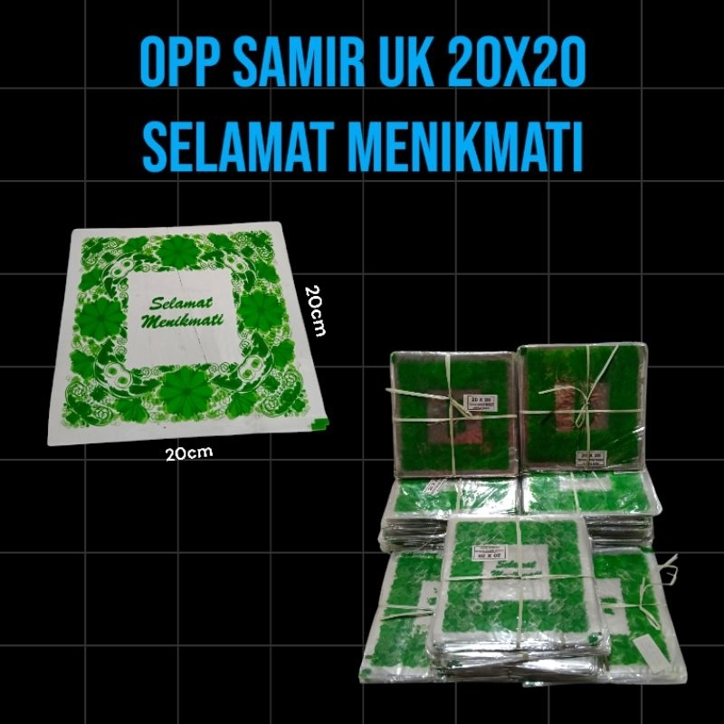 Jual Plastik Samir opp uk 20x20 selamat menikmati (isi 50pcs) | Shopee Indonesia