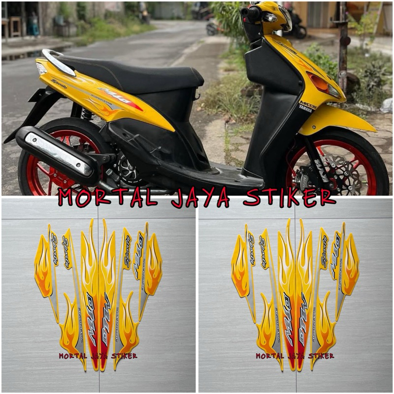 Jual STIKER STRIPING LIS LES BODY YAMAHA MIO SPORTY 2006 2007 MIO API ...