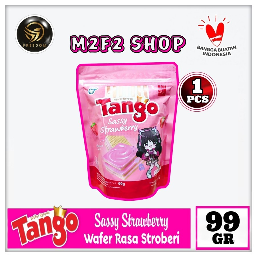 Jual Tango Wafer Sassy Strawberry BITE SIZE | Krim Stroberi Susu Pouch ...