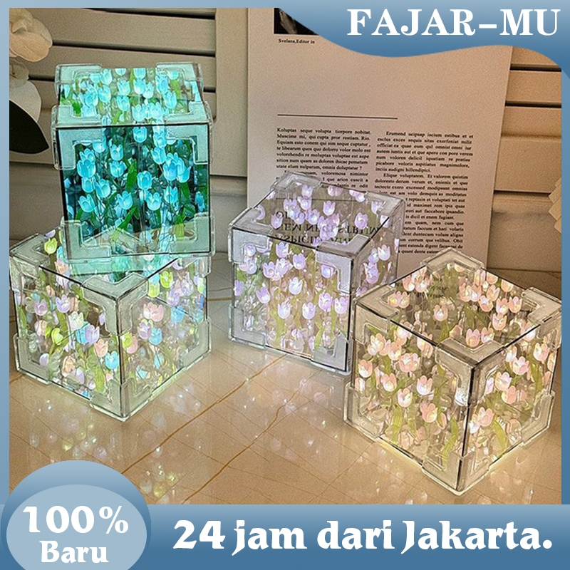 Jual Tulip Lampu Laut Bunga Kubus Rubik Lampu Malam Bunga Tulip Lampu ...