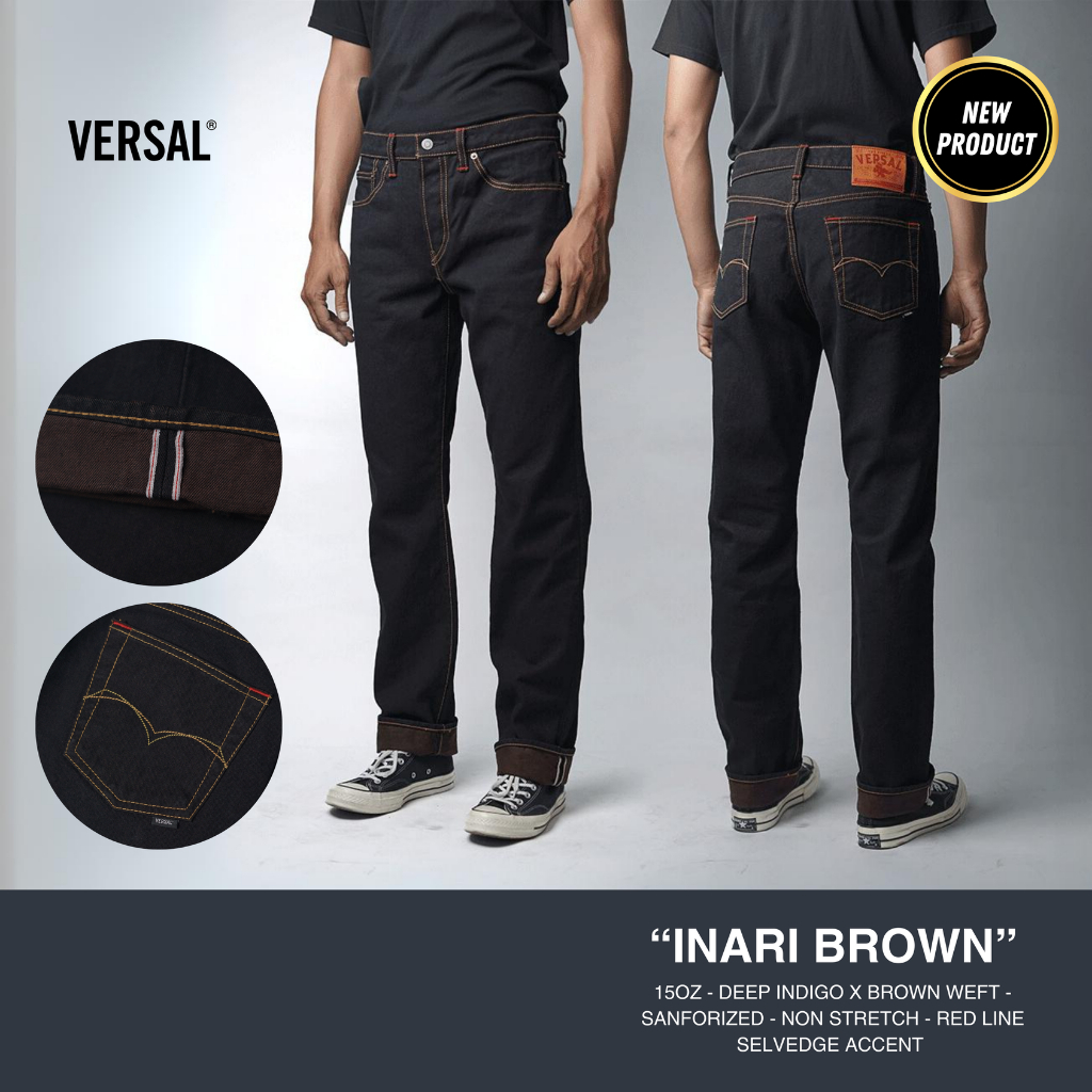 Jual Versal - INARI 15oz Brown Weft Selvedge Accent Denim (Ready Stock ...