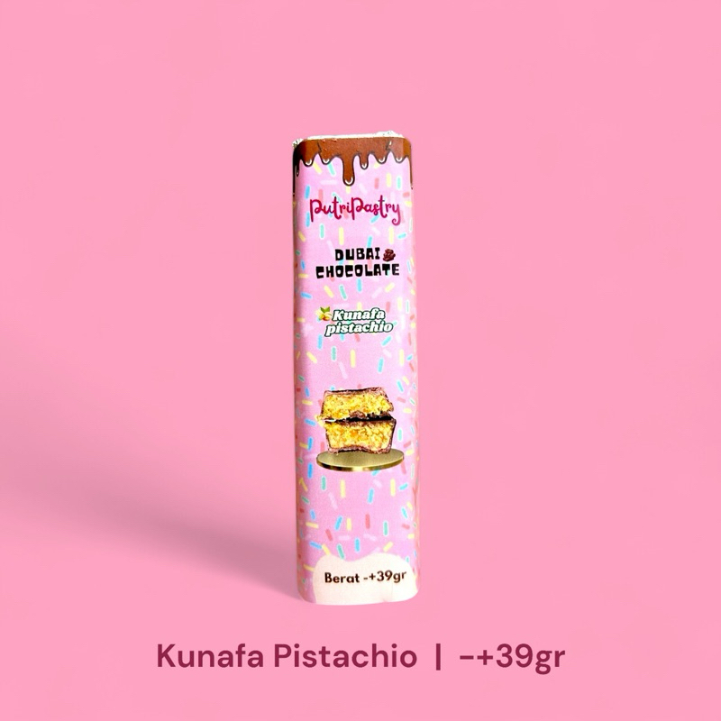Jual Putripastry Coklat Dubai Kunafa Pistachio Mini Size -+39gr | Shopee Indonesia