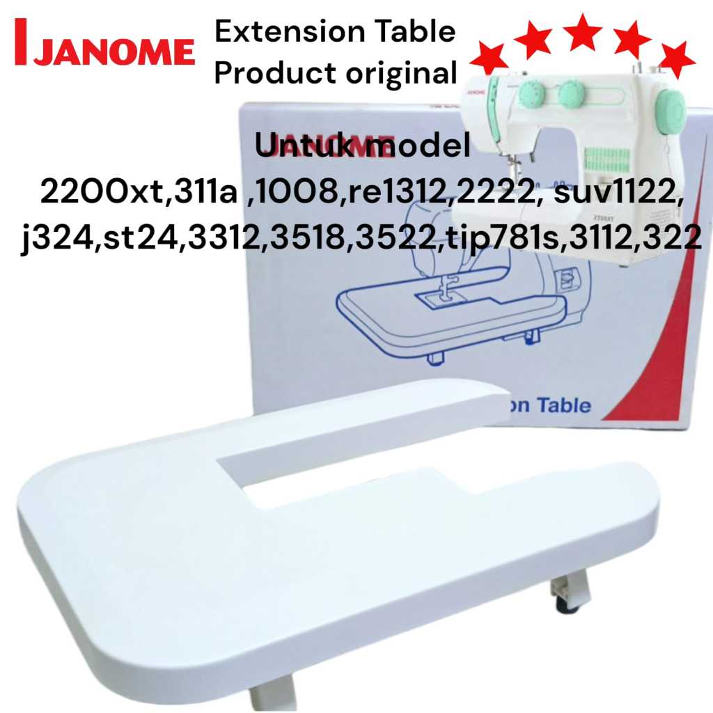Jual meja mesin jahit,meja sambung extension table janome standar model ...