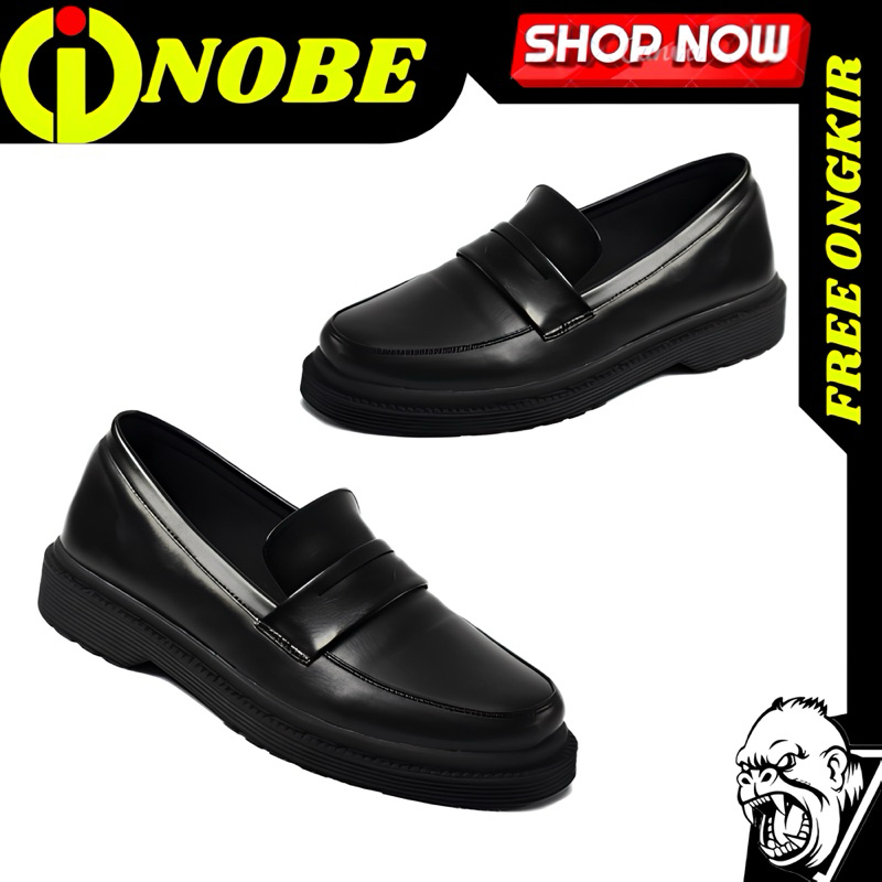 Jual INOBE Sepatu Loafers Formal Docmart Kerja Hitam - Jackso Series ...