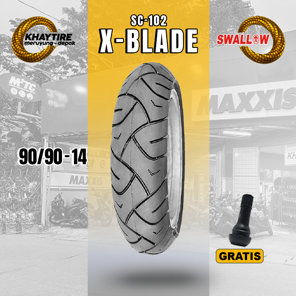 Jual Ban Motor Matic SWALLOW X-BLADE 90/90 Ring 14 Tubeless | Shopee ...