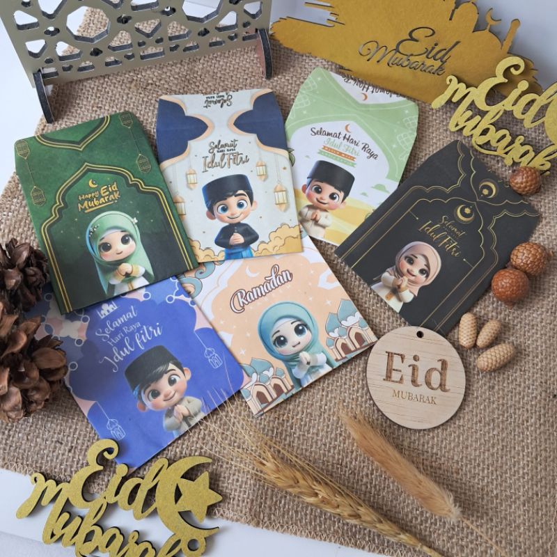 Jual Amplop Lebaran Hari Raya Idul Fitri Isi 50 pcs Angpao Karakter ...