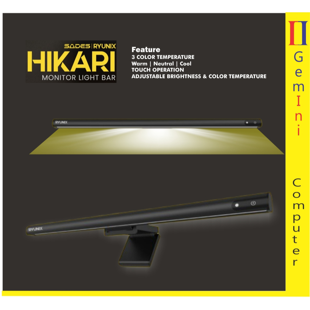 Jual Sades Ryunix Hikari LX1 / LX-1 Monitor Screen Light Bar With Touch Control Lamp / Lampu ...