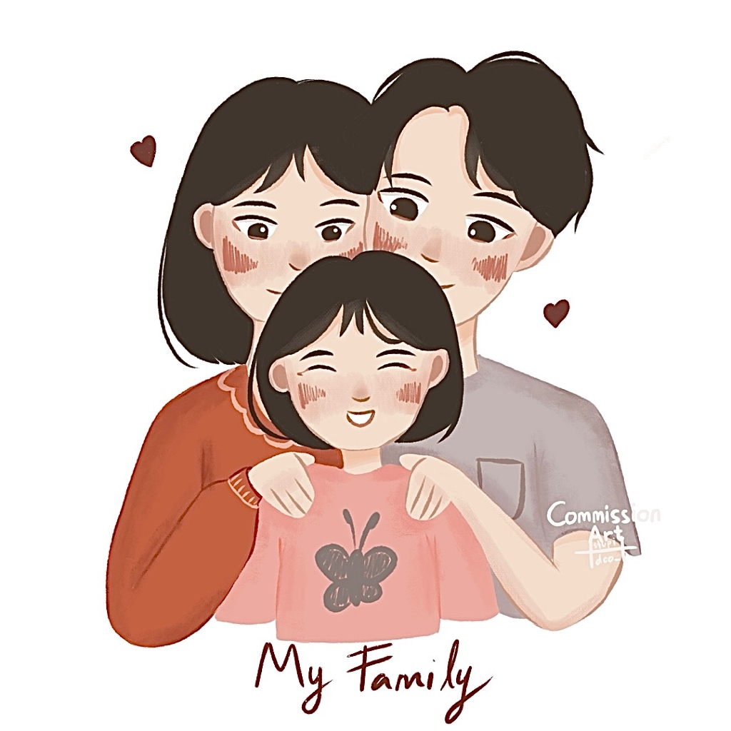 Jual Open Commission (Softfile) | Family Illustration|Jasa Gambar |Kado ...