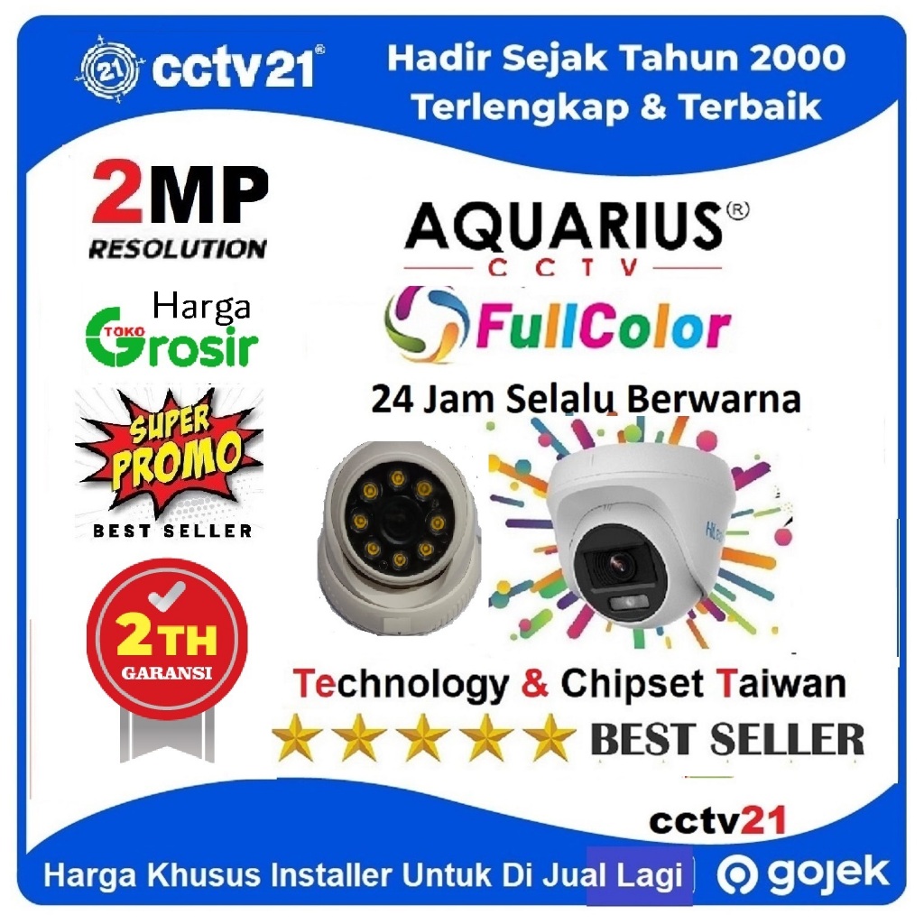 Jual CCTV - CAMERA -ColorVu AQUARIUS Full Color 24Jam Selalu Berwarna Harga Promo cctv21 ...