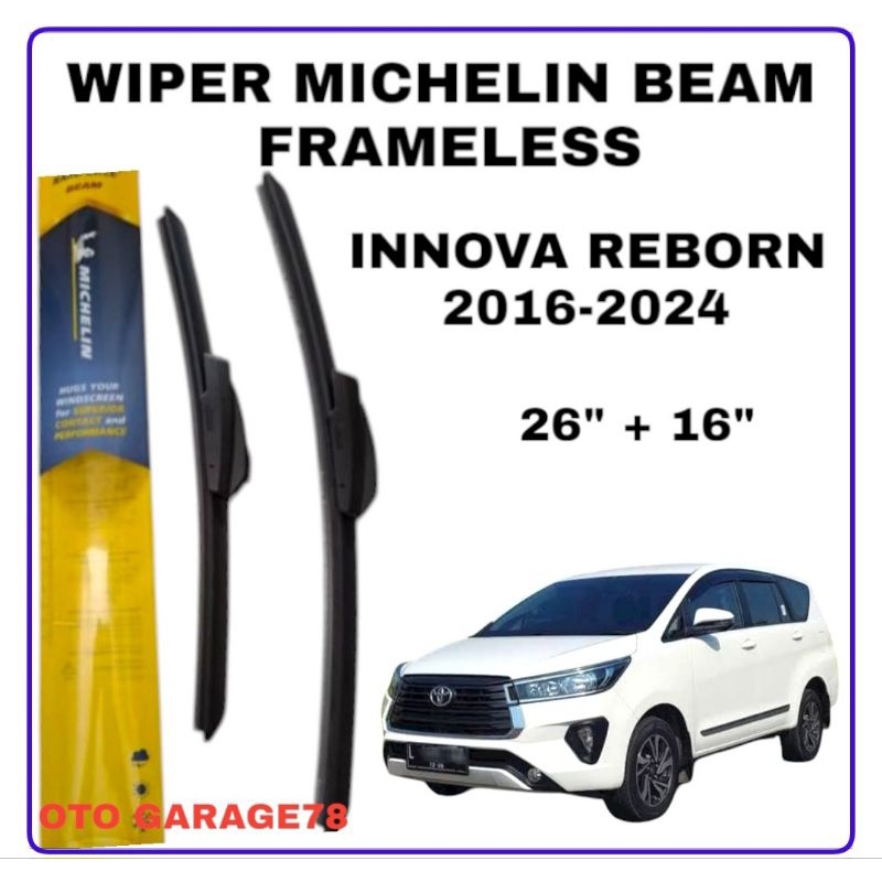 Jual WIPER MICHELIN BEAM FRAMELESS INNOVA REBORN 2016-2024 ( SEPASANG ...