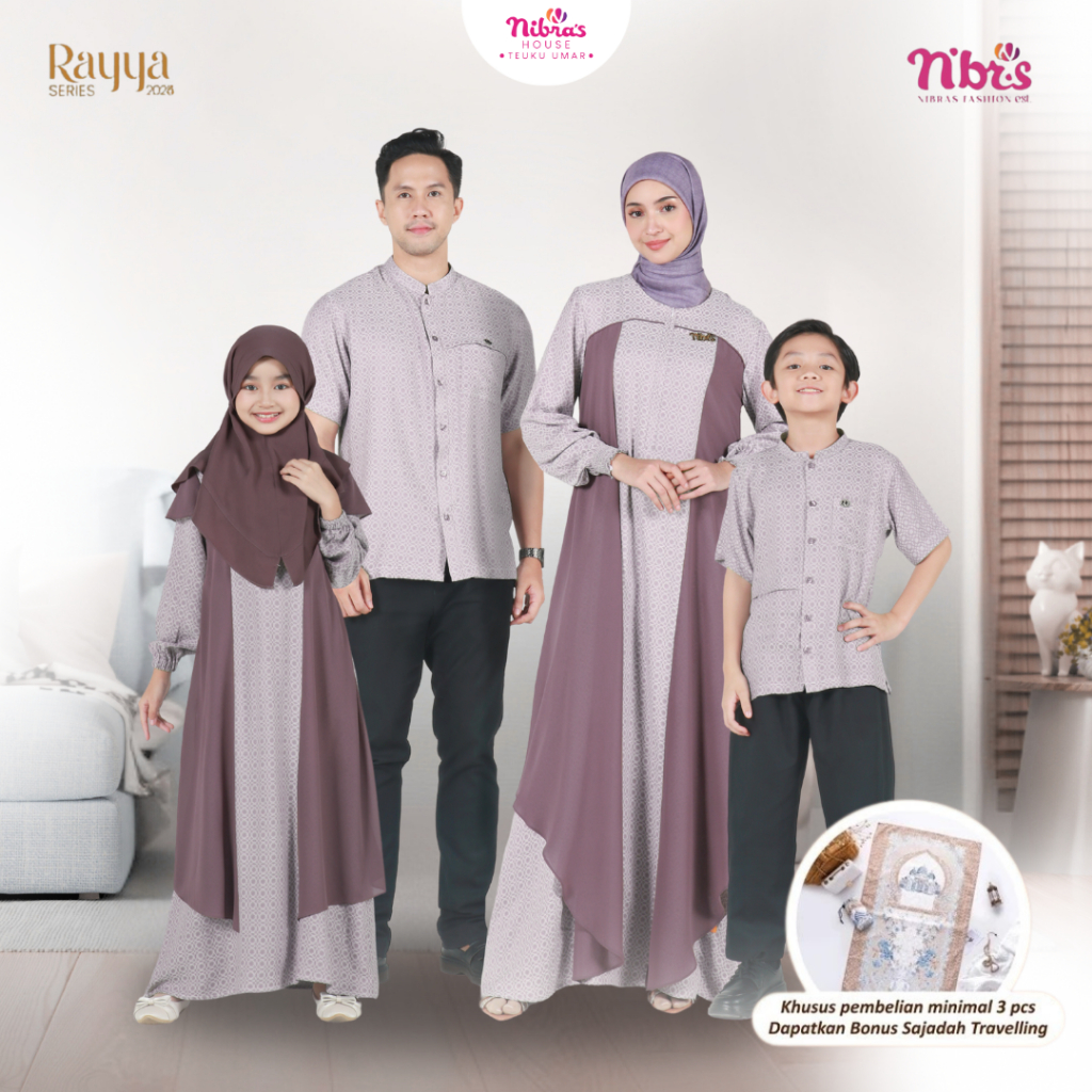 Jual Baju Keluarga Sarimbit Lebaran Terbaru Rayya Series Nibras Celline ...