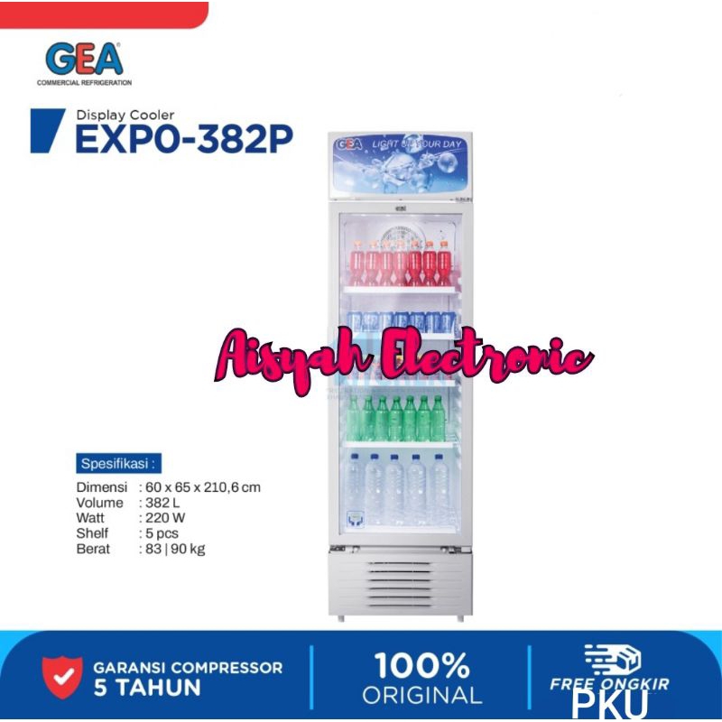 Jual SHOWCASE GEA 1 PINTU EXPO-382P GARANSI 5 TAHUN | Shopee Indonesia