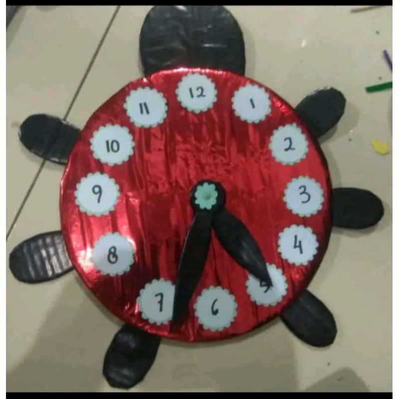 Jual kerajinan tangan prakarya anak sekolah jam dinding dari kardus jam ...