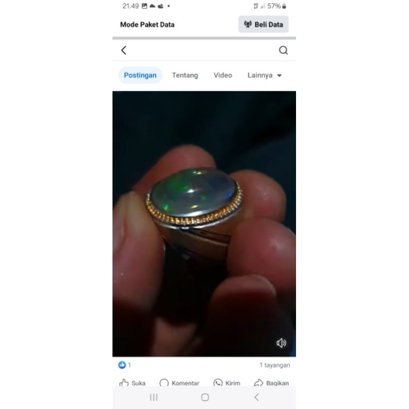 Jual kalimaya banten jenis kristal ring perak | Shopee Indonesia